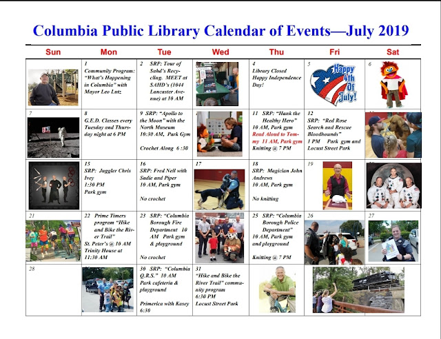 Columbia Public Library Calendar of Events – July 2019 – Columbia Spy