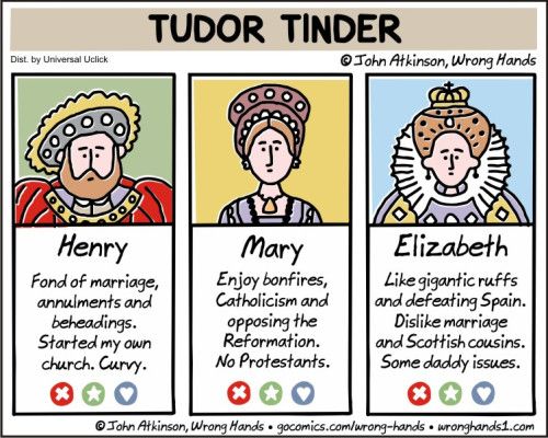 Mystery Fanfare: Cartoon of the Day: Tudor Tinder