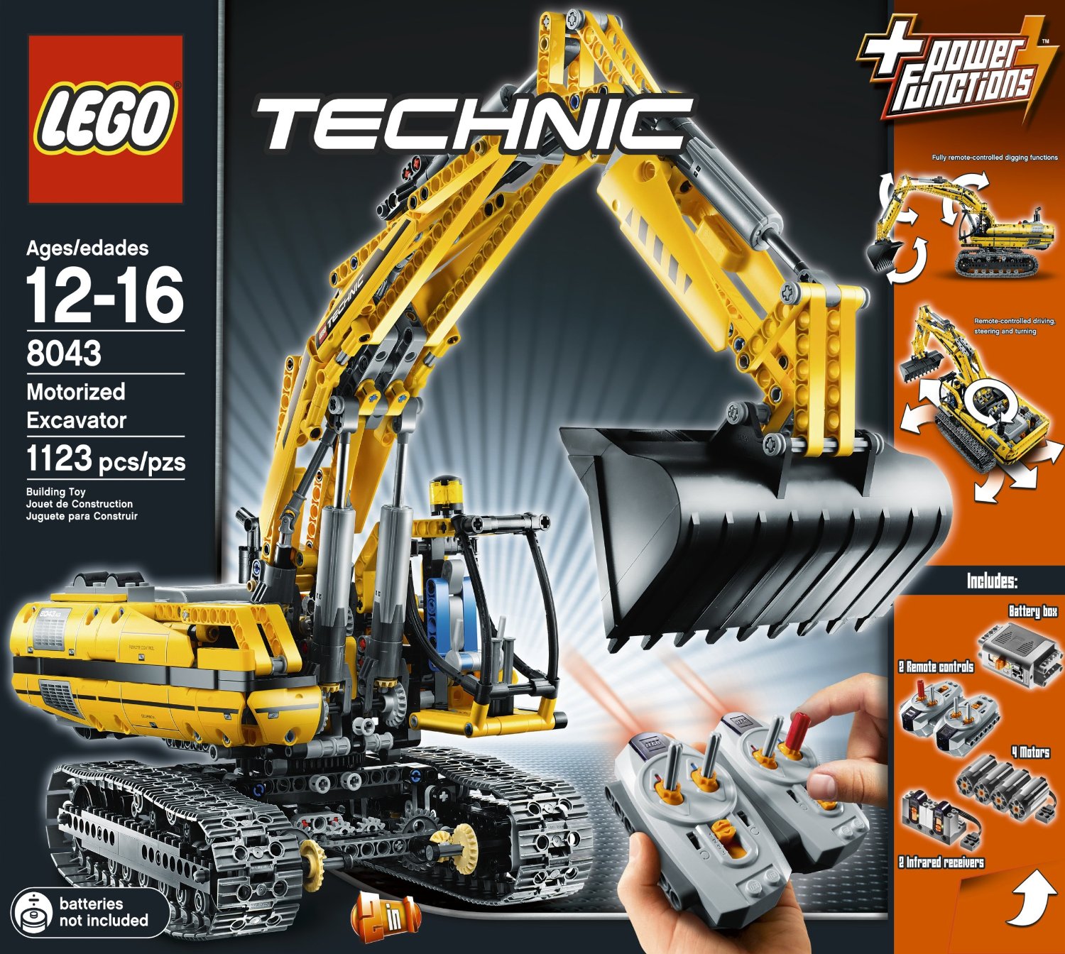 The Brick Rebels: Lego TECHNIC 8043 Motorized Excavator - Initial ...
