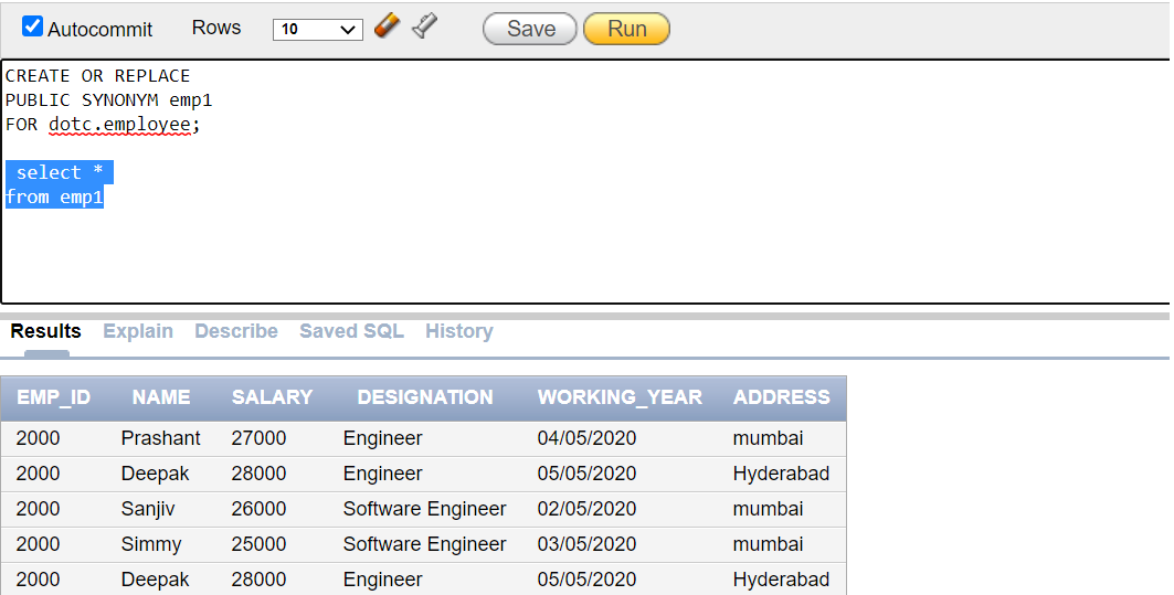 Importance of Synonym in Oracle Database #Diksha Oracle Training Centre