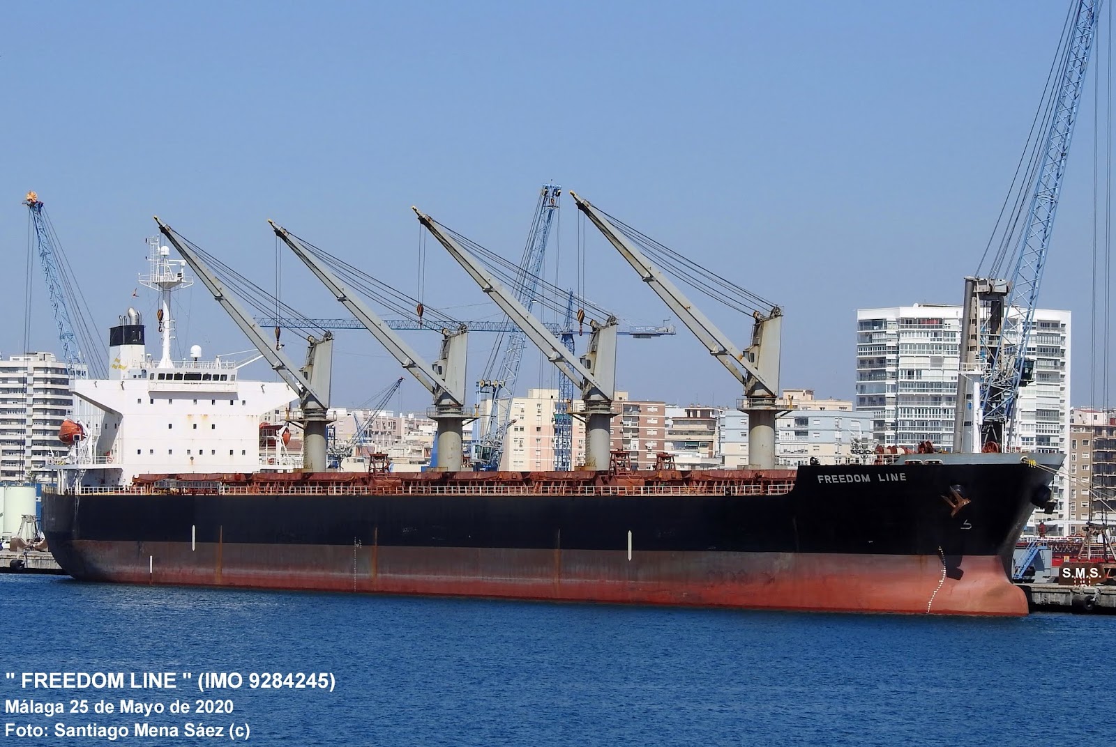 Barcos en Málaga: EL GRANELERO FREEDOM LINE ATRACA EN MÁLAGA