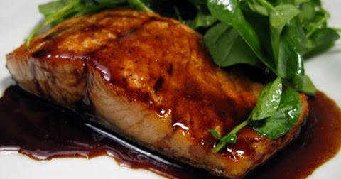 Balsamic Glazed Salmon - kayak fishing