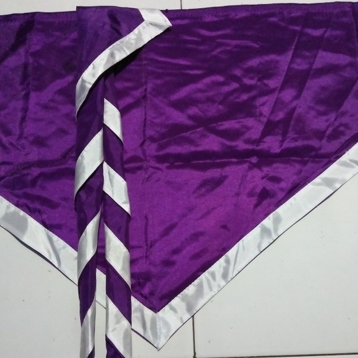 Scarf Pramuka Ungu List Putih - Alat Pramuka Online