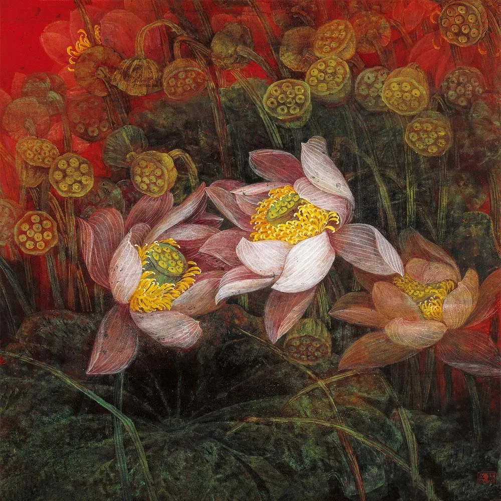 Chen Huimin 陈慧敏, 1943 | Flowers painter | Tutt'Art@