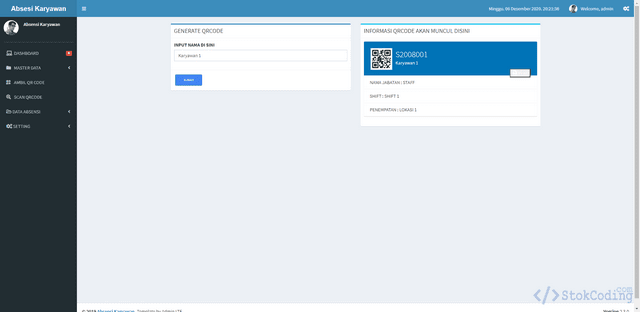 Aplikasi Absensi dengan QR Code Berbasis Web (Codeigniter) Aplikasi Absensi dengan QR Code Berbasis Web (Codeigniter)