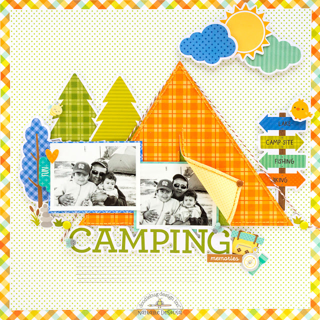 Doodlebug Design Inc Blog: GREAT OUTDOORS CAMPING LAYOUT | with Nathalie