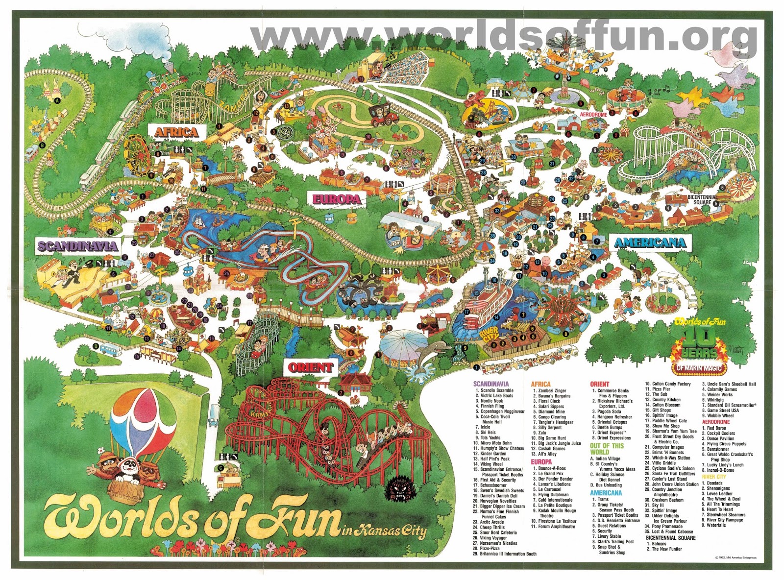 Worlds of Fun.Org: Jennifer's Ultimate Guide to Worlds of Fun Souvenir Maps