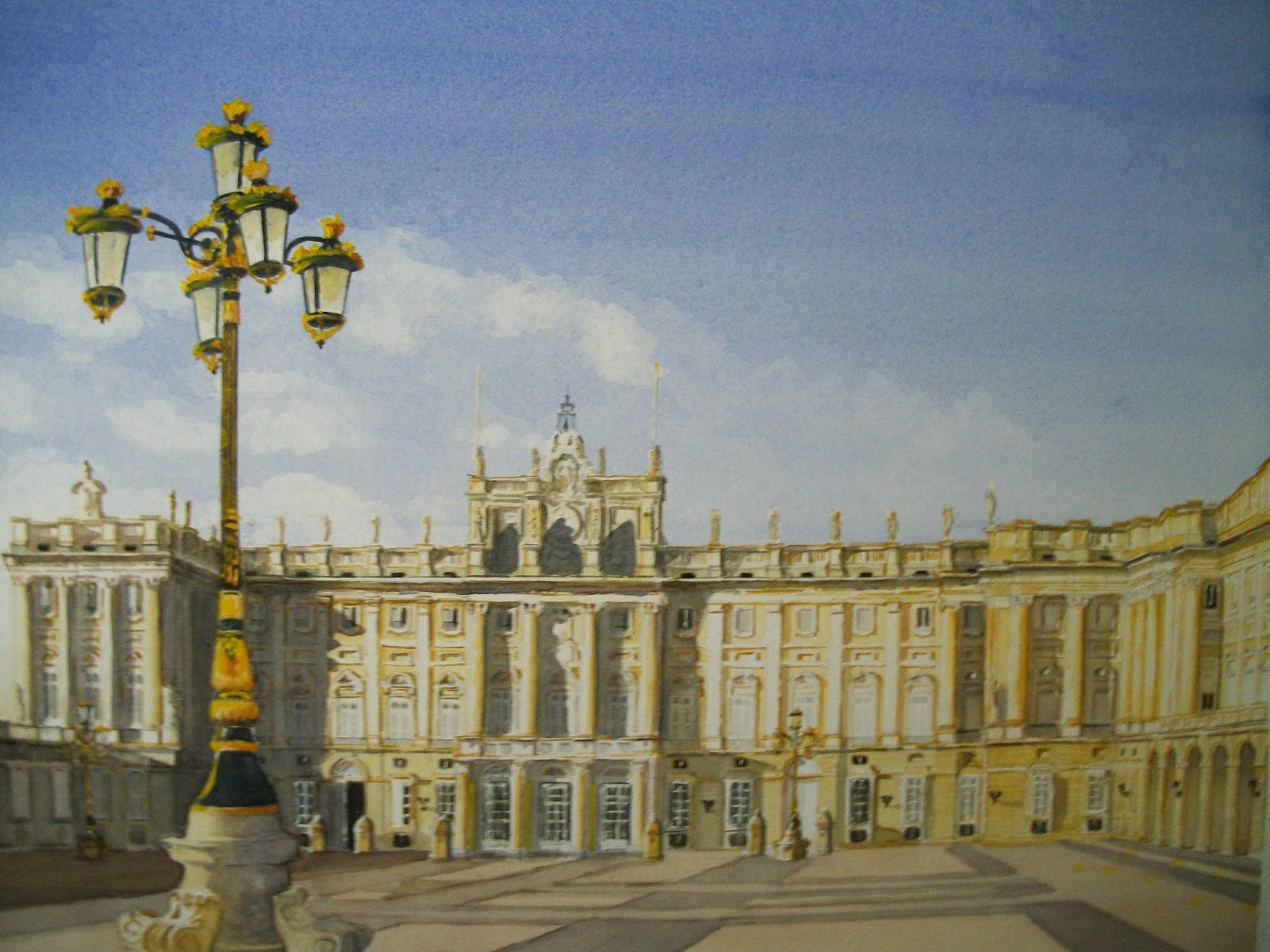 R.CASTEX .MIS ACUARELAS.: PALACIO REAL.MADRID.