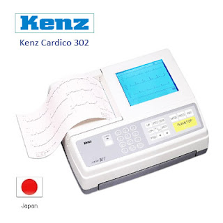 EKG/ECG Made in Japan: EKG/ECG 3 Channel Kenz Suzuken Cardico 302