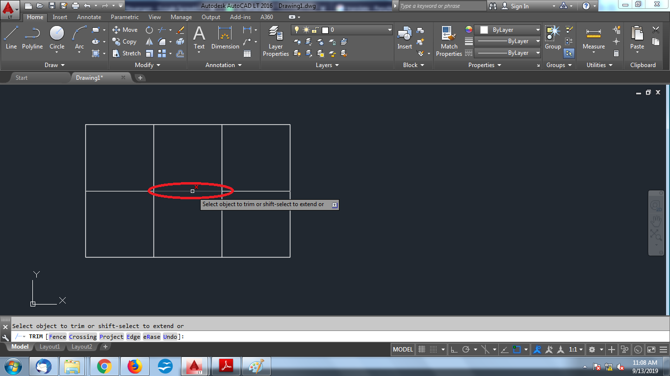 Tutorial Autocad: Tutorial Autocad - Trim (TR) & Extend (EX)