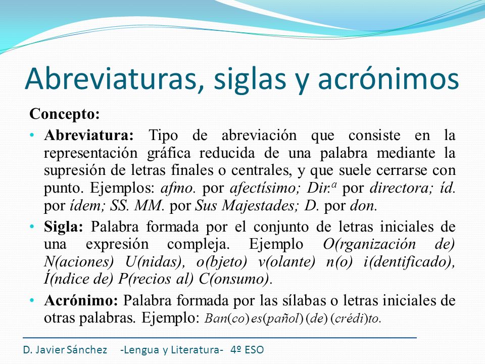 El blog de la maestra Silvia. Tercer Ciclo: LAS ABREVIATURAS, LAS ...