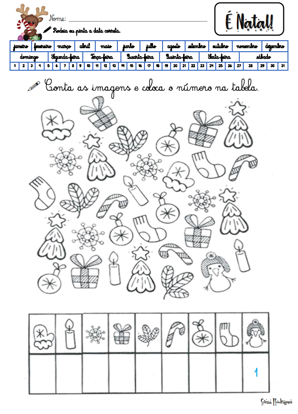 coisas que gosto de partilhar: Ficha de contagens e sequências 1º ano ...