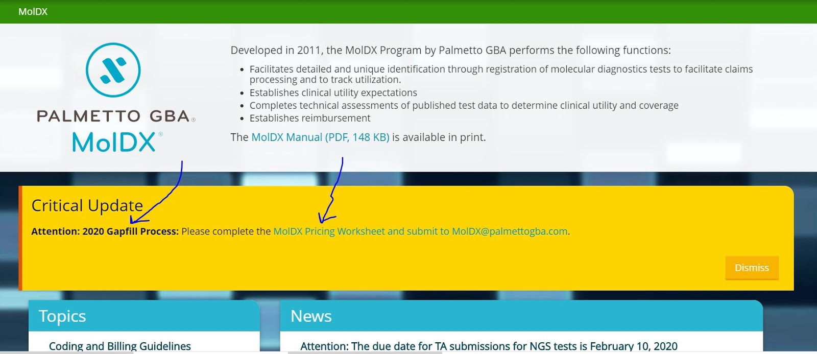 Discoveries in Health Policy: MolDx Requires New Appproach to Gapfill ...