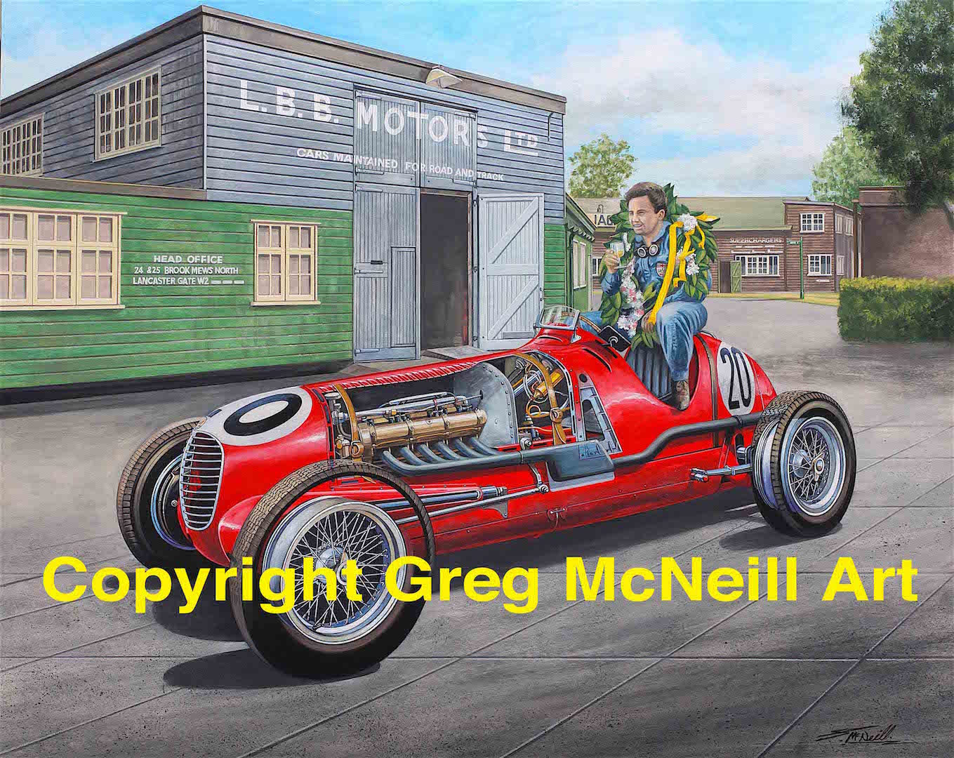 Greg McNeill Art: Original Painting - Johnny Wakefield - Maserati 6CM ...