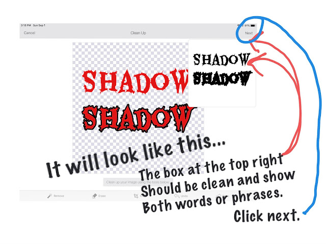 iPad Digital Fun: Shadow layer using Phonto app