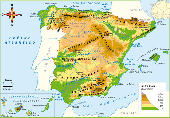 Chronicles from outerspace: Spanish Relief Map