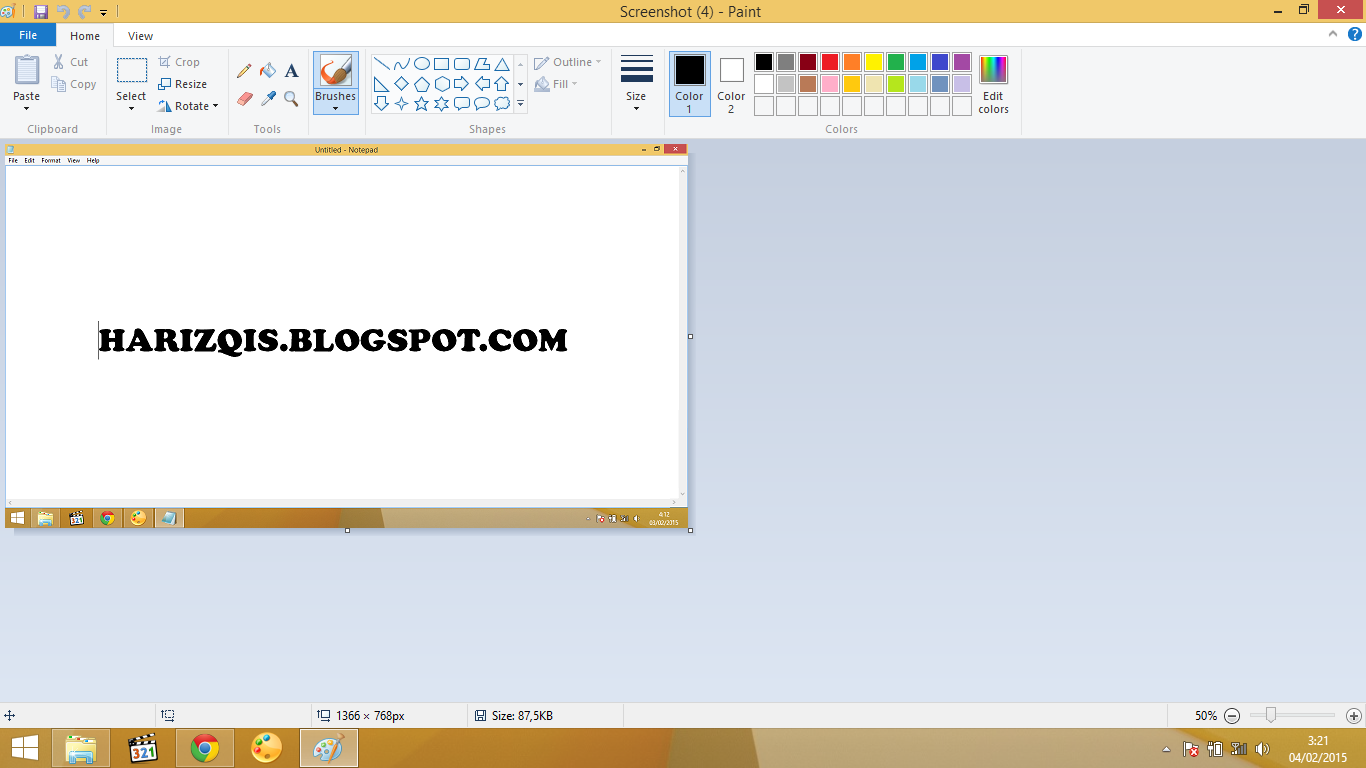 Harizqis Blog: Cara Screenshot di Komputer Lewat Paint