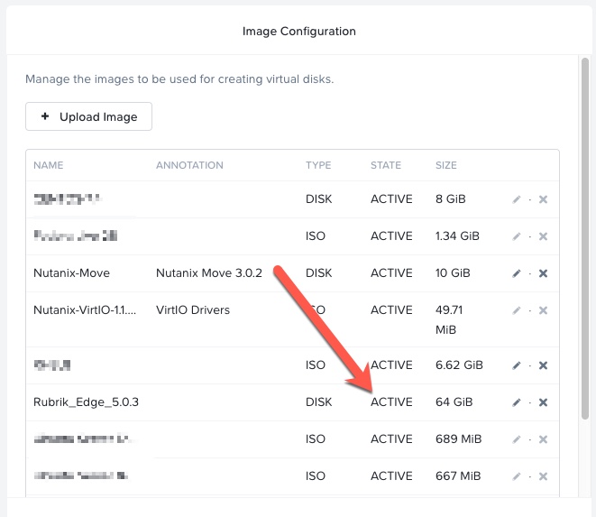 Rubrik : Deploy EDGE into Nutanix AHV Cluster