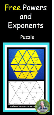 Powers and Exponents Activity ~ TenTors Math Teacher Resources