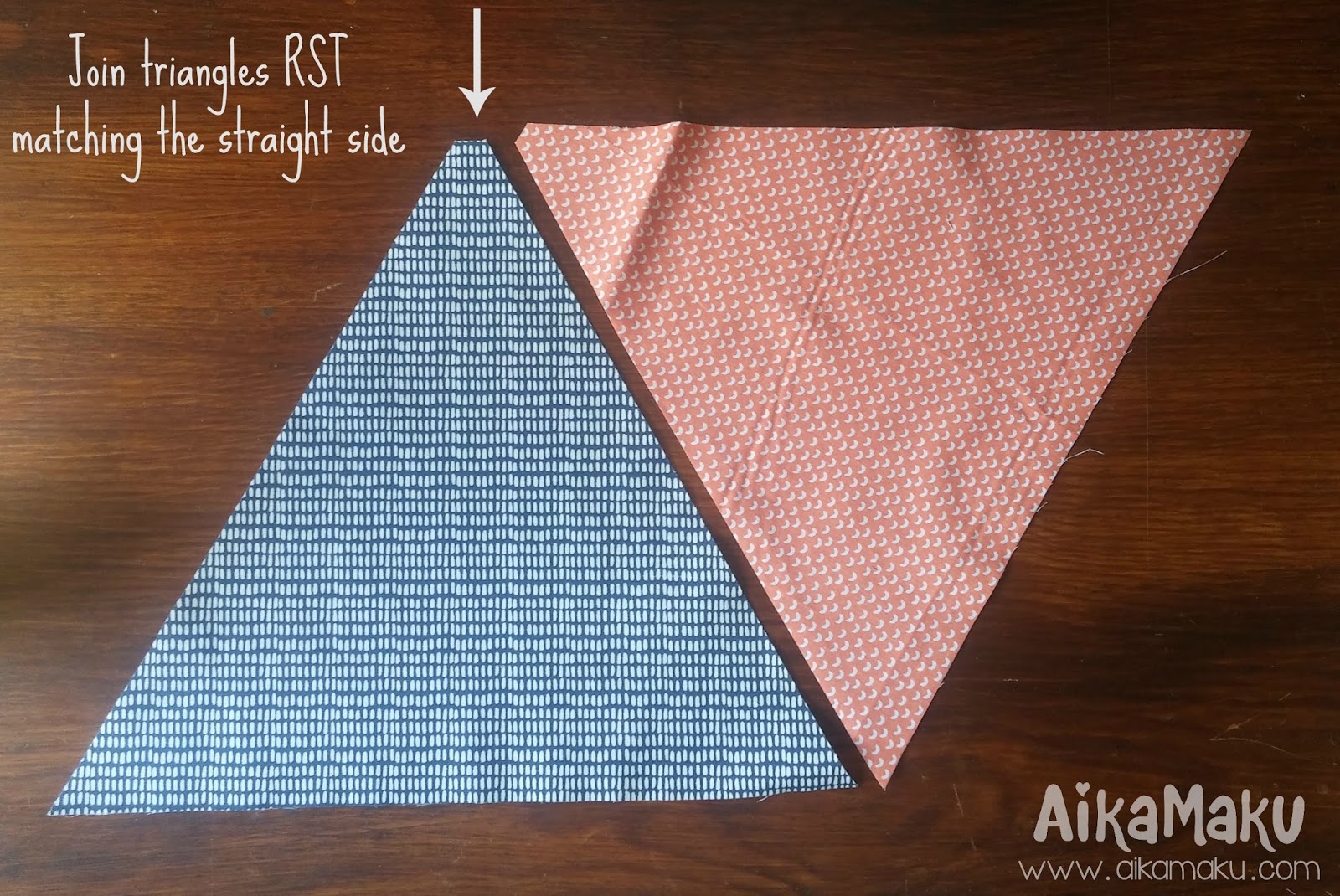 AikaMaku - Patchwork y mucho más: Tutorial manta triangles equilàters ...