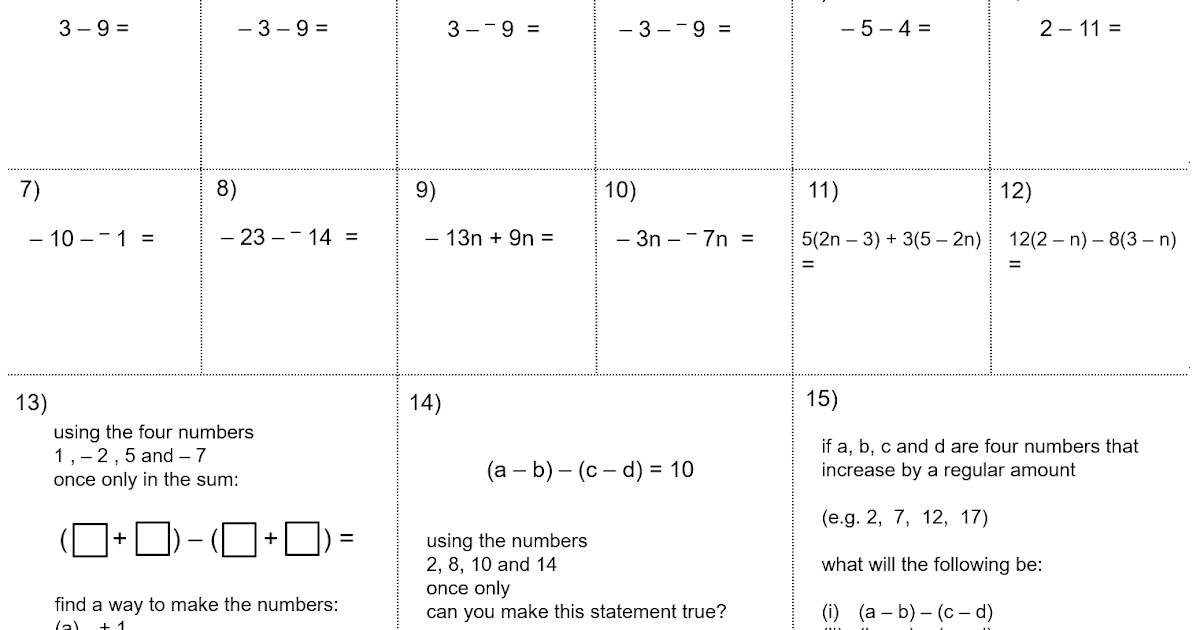 MEDIAN Don Steward mathematics teaching: directed number practice makes ...