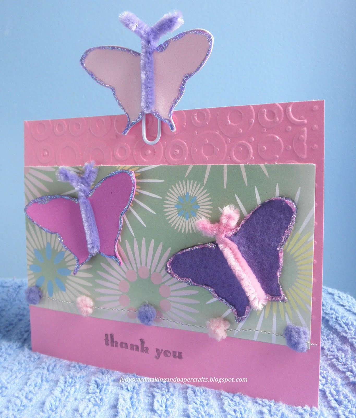 Judy's Handmade Creations: A card and... a paper clip idea!