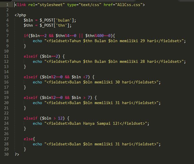 Percabangan Menggunakan PHP -P21
