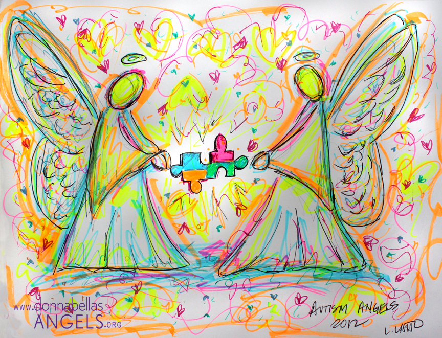 DonnaBellas Angels: Autism Angels Puzzle Piece Idea Sketch