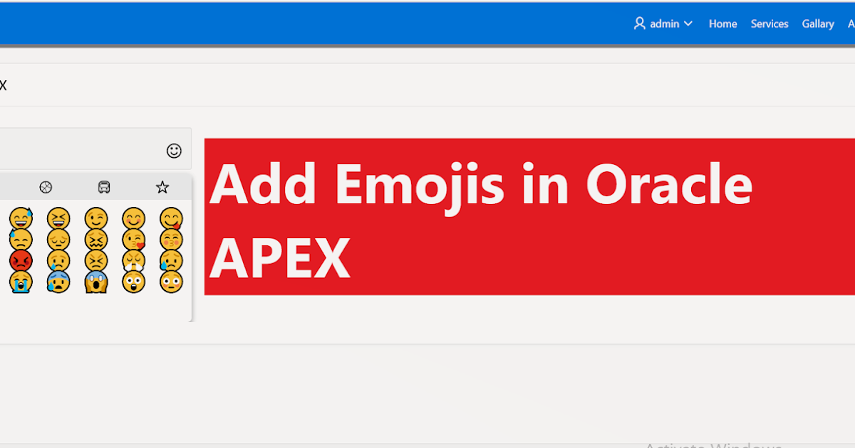 Add Emojis in Oracle APEX - Javainhand Tutorial Add Emojis in Oracle APEX - Javainhand Tutorial