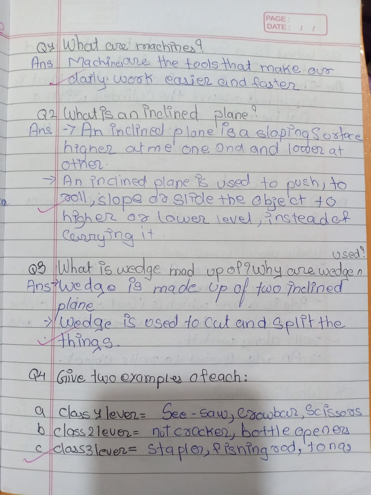 Evs-Simple Machines(notebook and workbook)