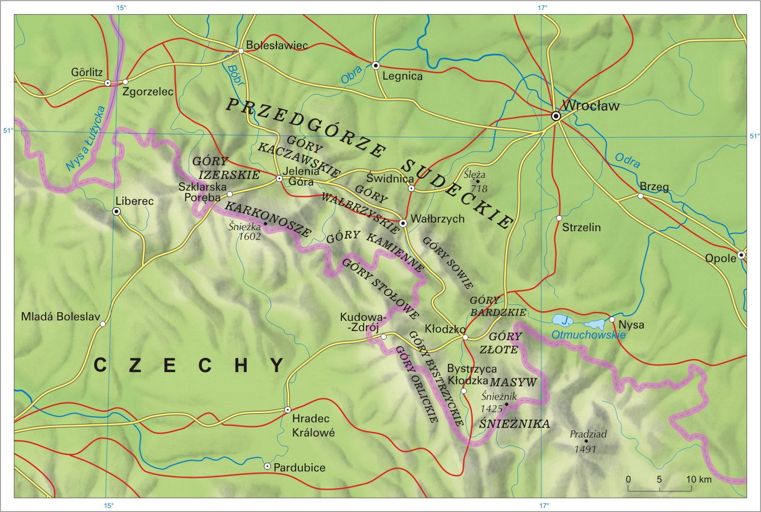 Wędrówki po górach: SUDETY