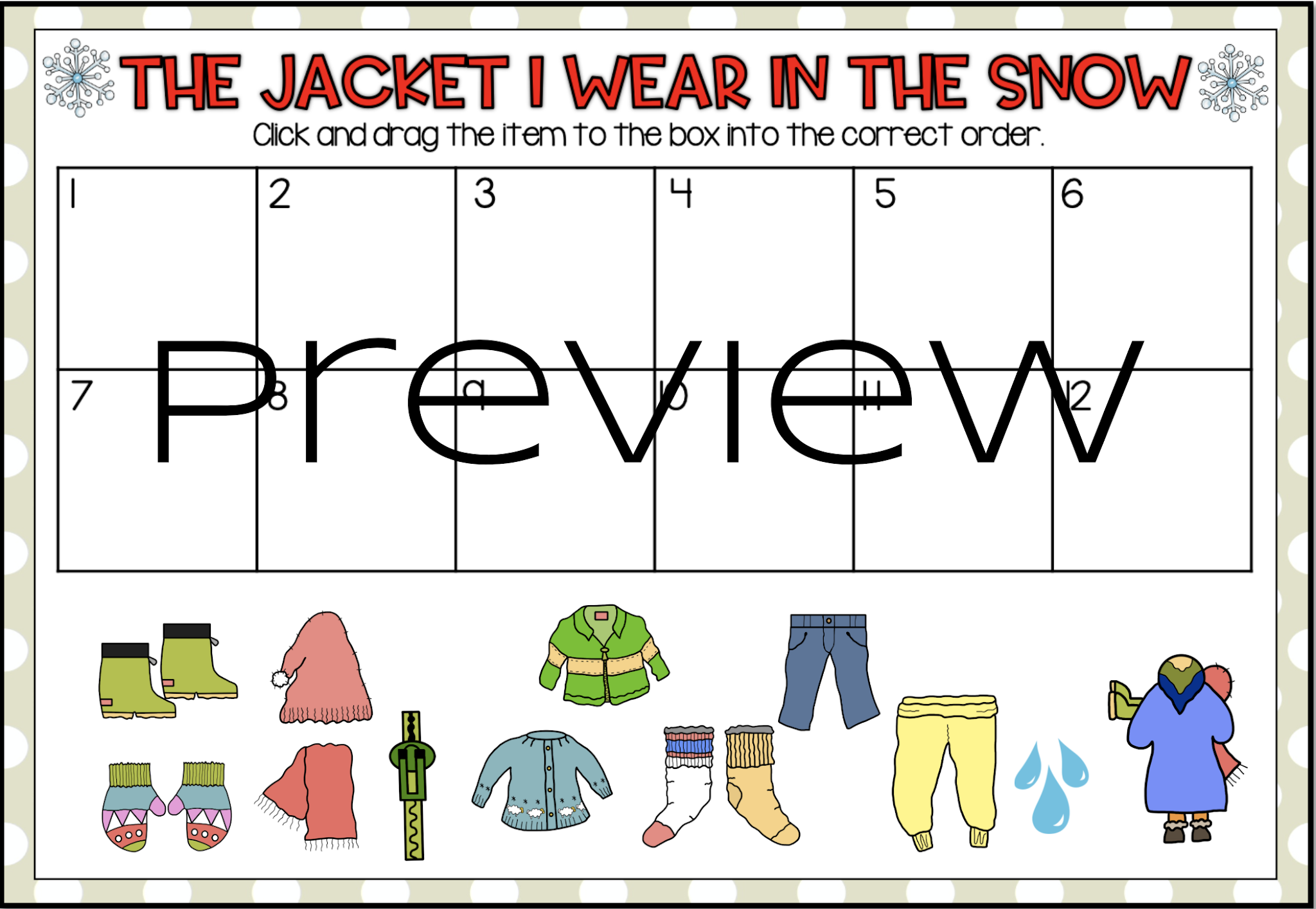 1st Grade Hip Hip Hooray!: The Jacket I Wear in the Snow