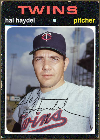 WHEN TOPPS HAD (BASE)BALLS!: NOT REALLY MISSING IN ACTION- 1971 HAL HAYDEL
