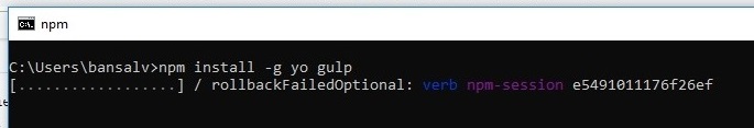 Blogs 2 Share SPFx Environment Setup Error RollbackFailedOptional Verb Npm session blogs-2-share-spfx-environment-setup-error-rollbackfailedoptional-verb-npm-session