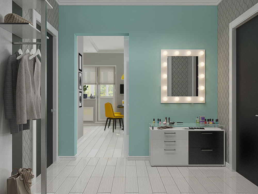 Mint Color Interior Ideas ( Hallway)