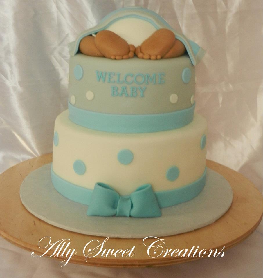 Ally Sweet Creations : Baby Feet ...Baby Shower Cake