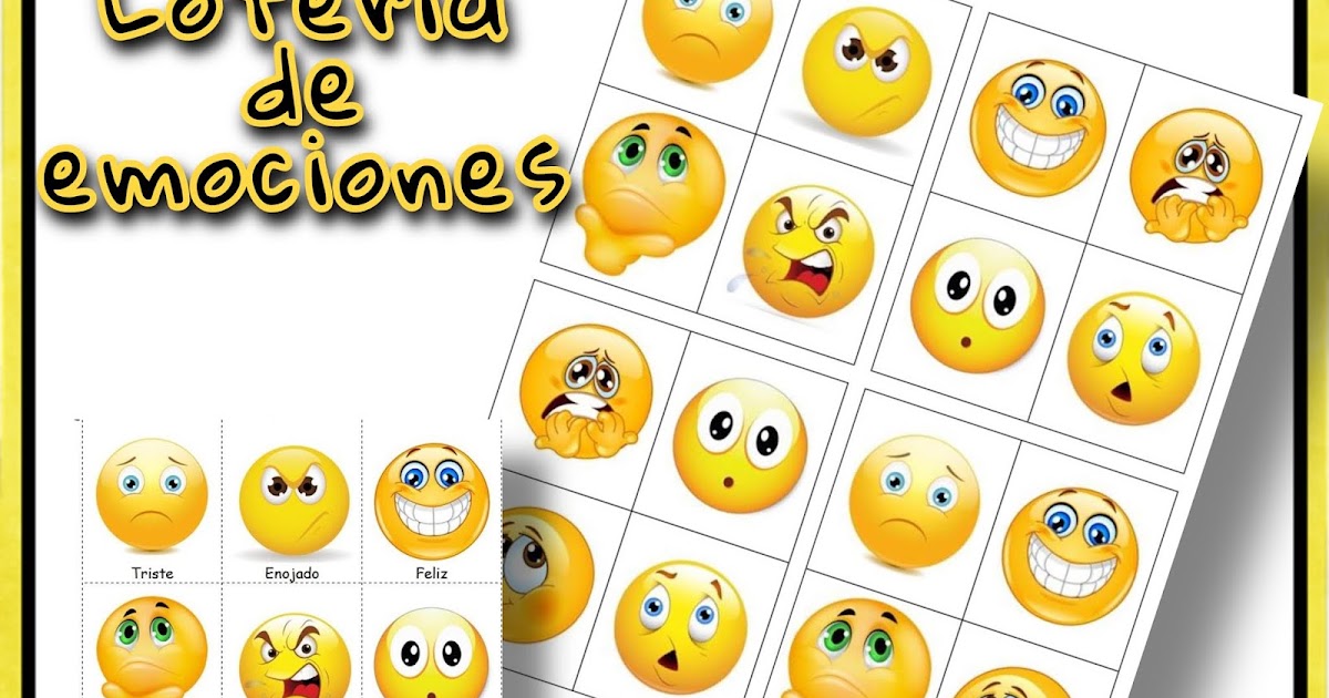 Lotería de emociones para imprimir