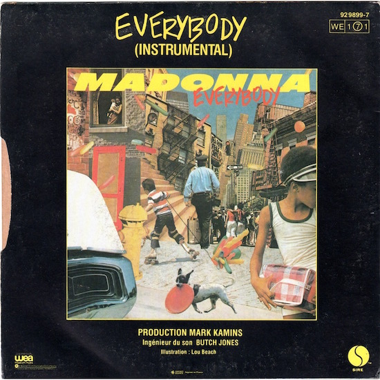 Madonna FanMade Covers: Everybody - Vinyl Official Back Cover