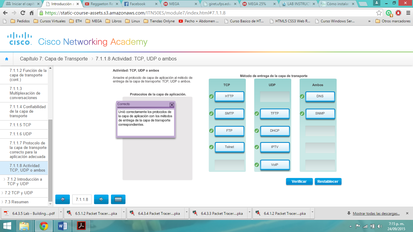 CISCO CCNA 1 v5.0: 7.1.1.8 Laboratorio