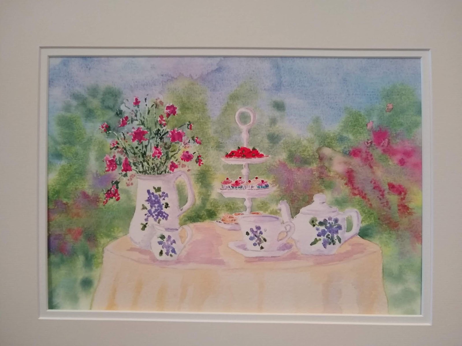 Treetops - One day classes in Newbury: Afternoon Tea Watercolour