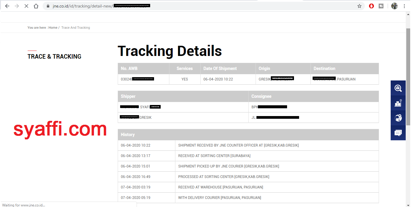 Cek Nomor Resi JNE terbaru - cek resi jne