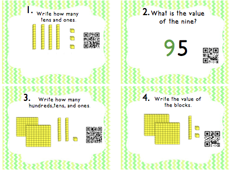 Table Talk with C and C: Place Value Task Cards with QR Codes