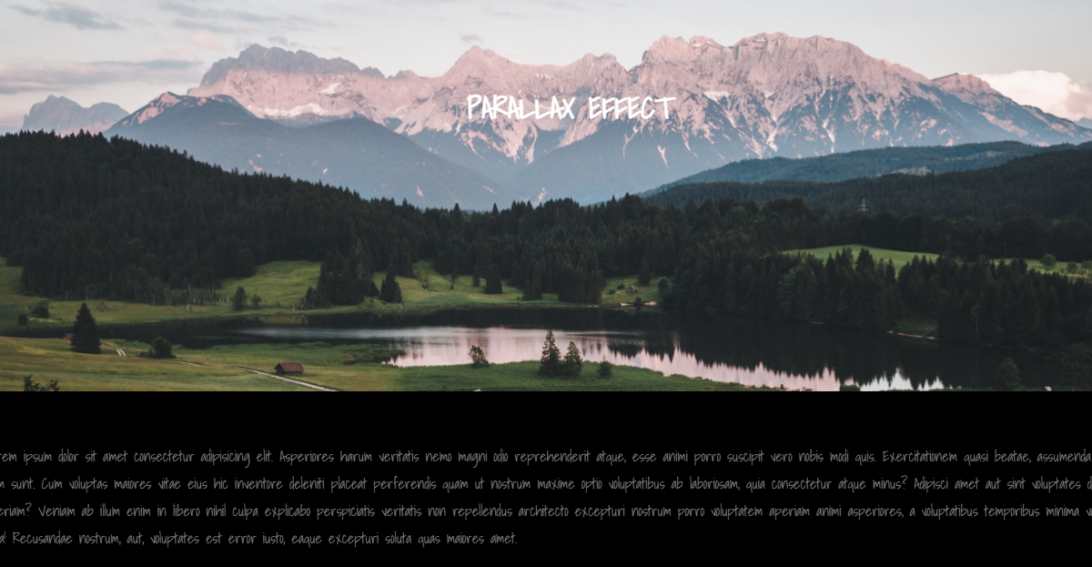 Parallax Effect using HTML and CSS