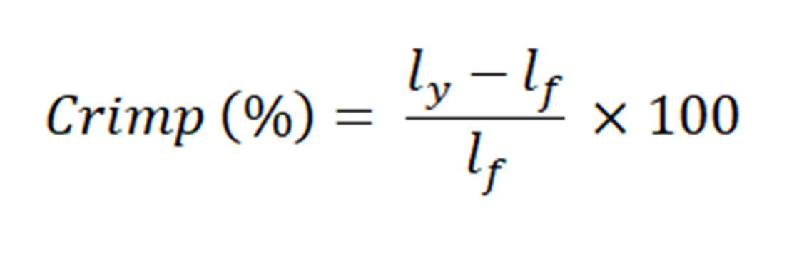 Crimp, different values of crimp and factor affecting crimp behavior ...