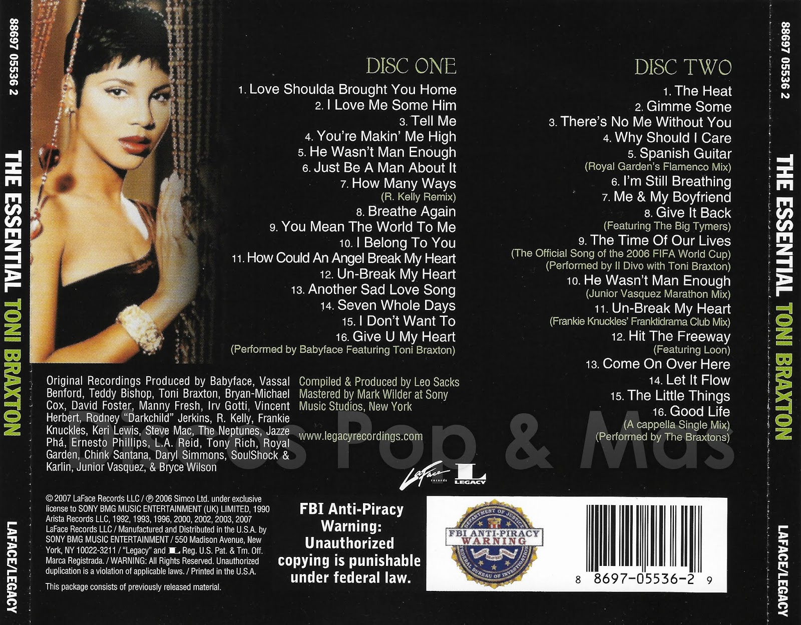 Discos Pop & Mas: Toni Braxton - The Essential