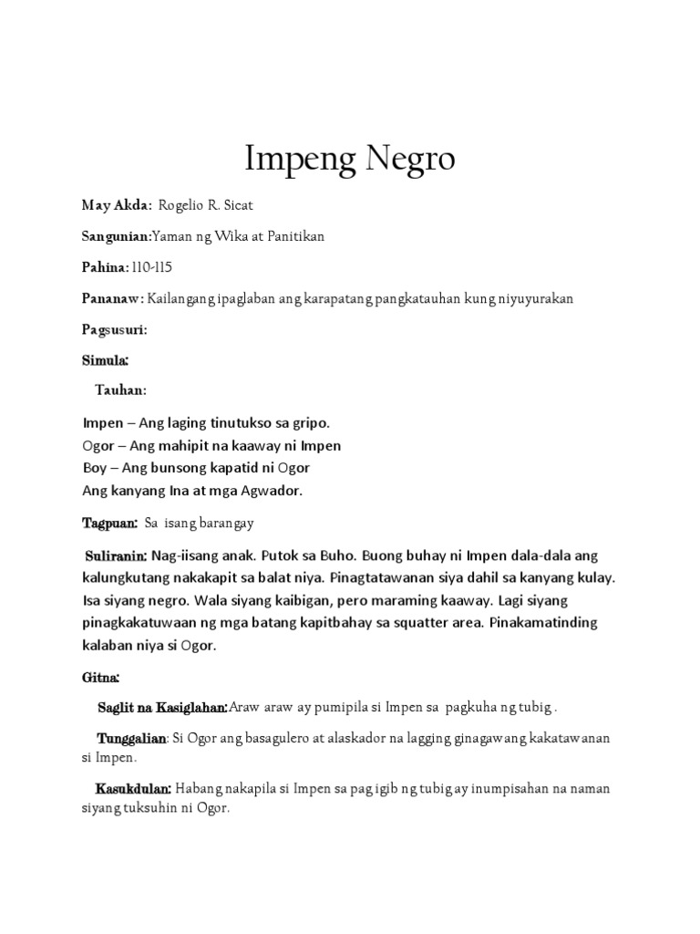 impeng negro - philippin news collections