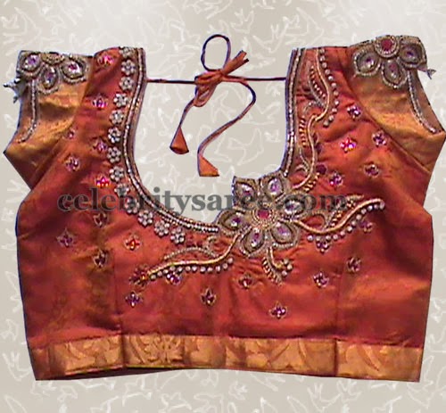 Thread Work Silk Blouses - Saree Blouse Patterns