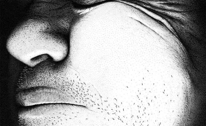 Million Ink Dots Art by Miguel Endara |Funroster