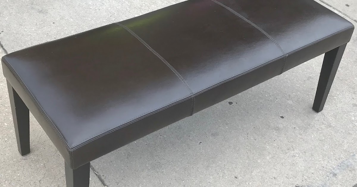 Uhuru Furniture & Collectibles: Leather Bench by Crate & Barrel - $95 SOLD