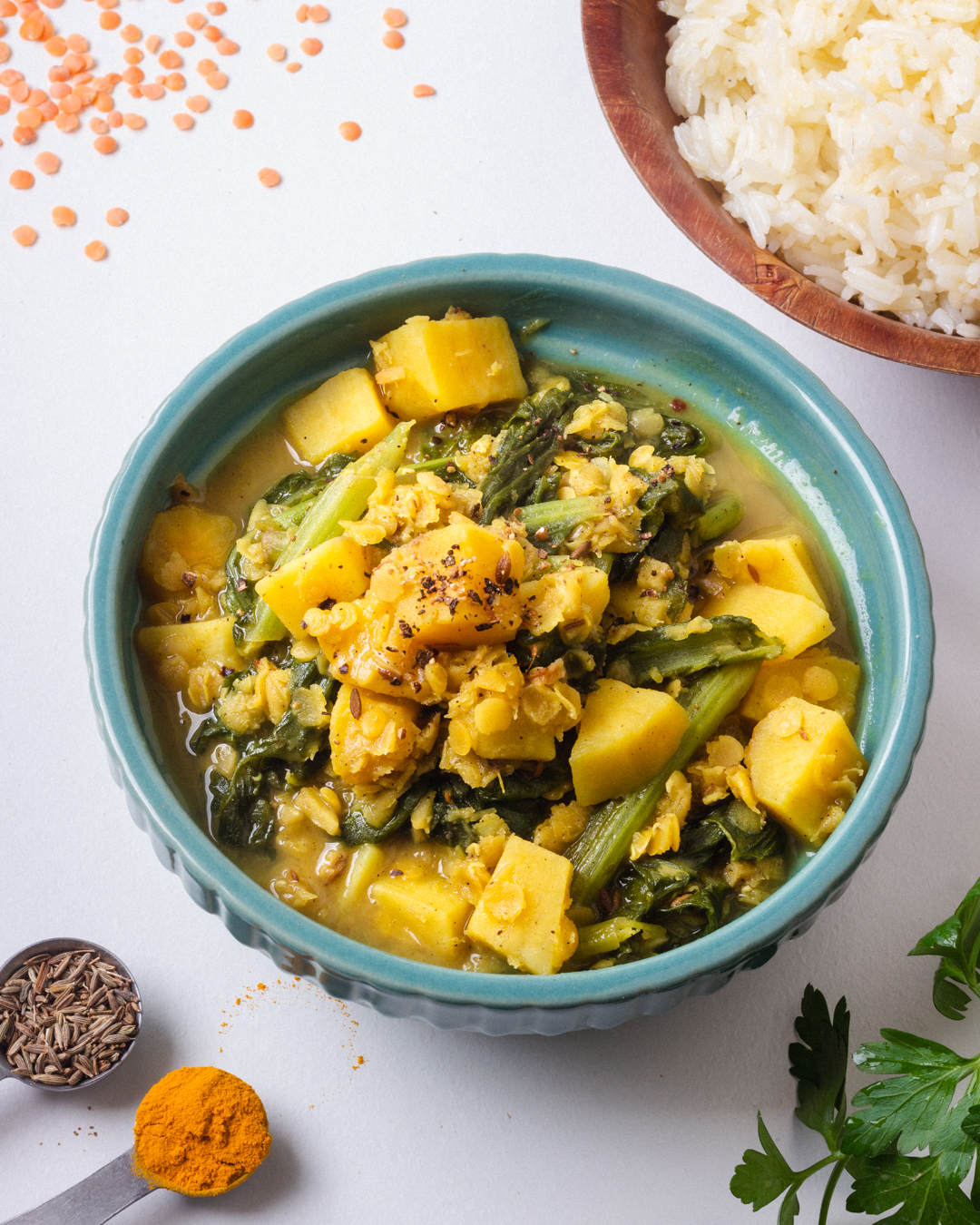 Cozinha Mística: Dal de Batata Doce e Nabiças